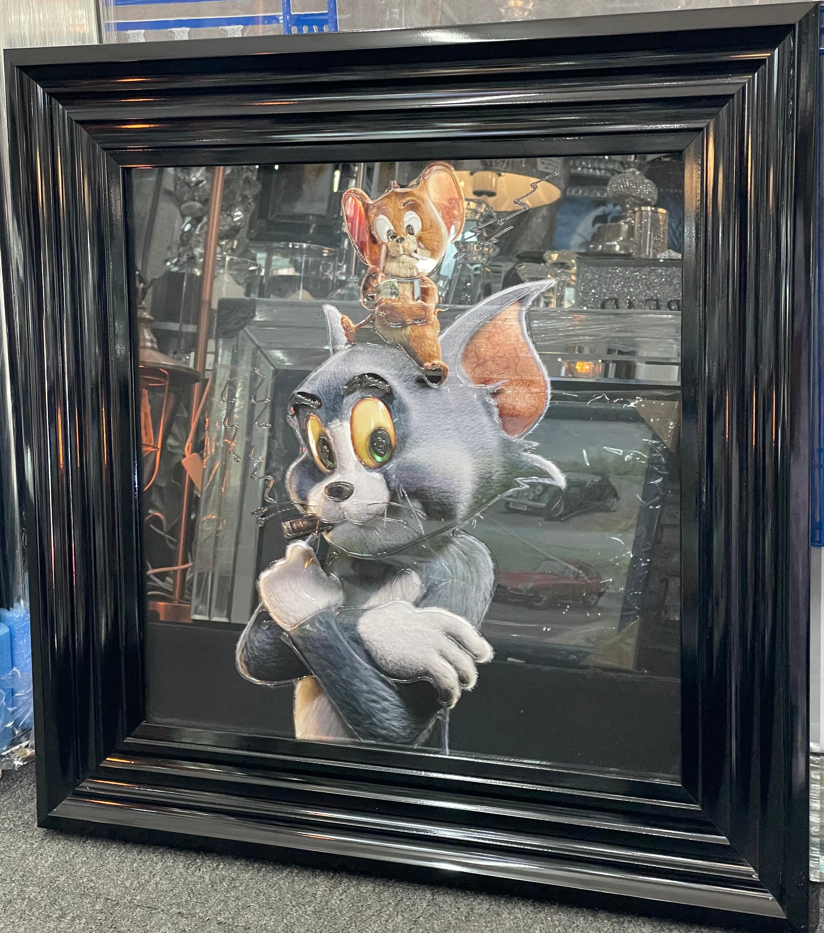 Tom and Jerry Liquid Art & Black Step Frame – The Home Interiors